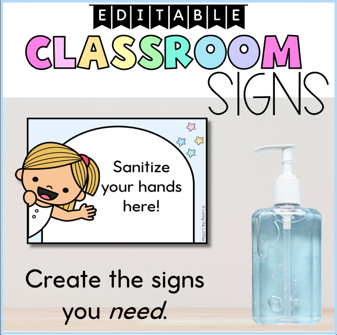 Editable Classroom Signs | Customizable Posters for Routines and Remin ...