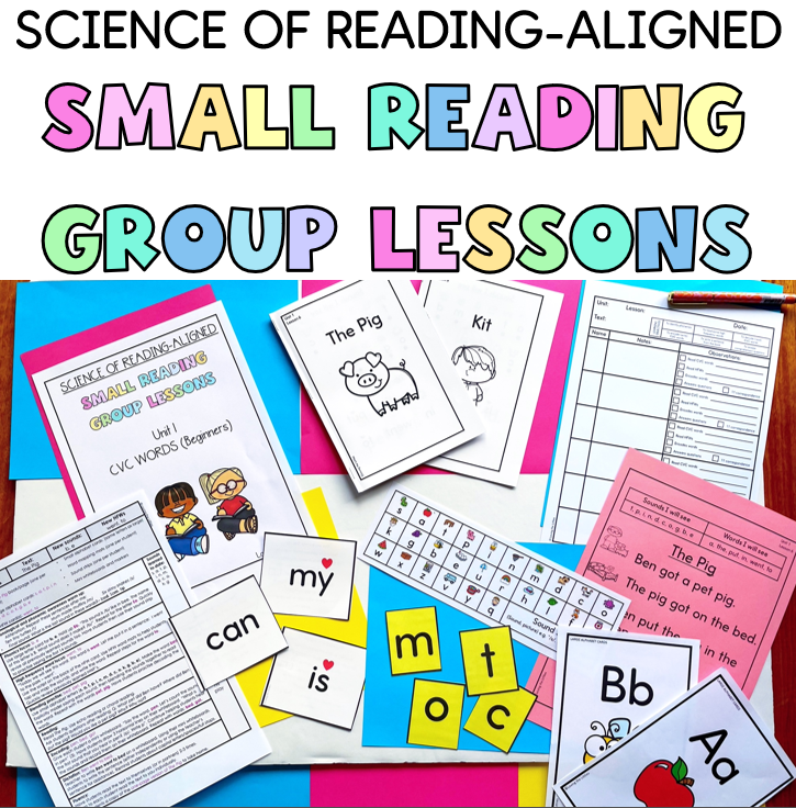 Small Reading Group Lessons for Kindergarten | Unit 1 CVC Words SOR Al ...