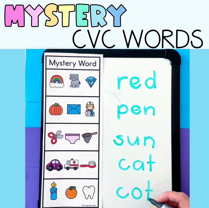 Mystery CVC Words | Decodable Words Activity – Loving the Littlies