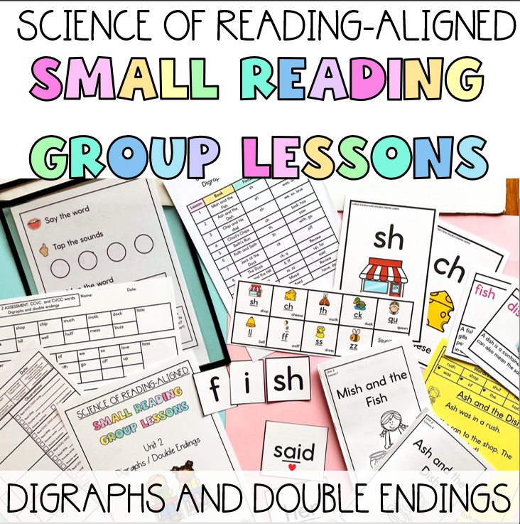 Small Reading Group Lessons for Prep/Kindergarten | Unit 2 Digraphs ...