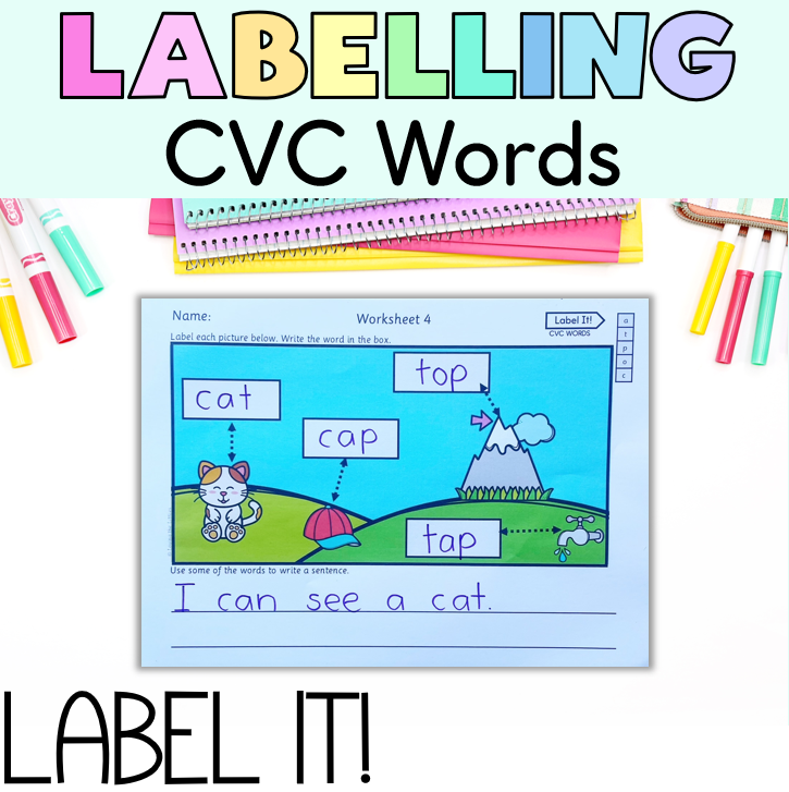 Label It! CVC Words Labelling for Prep/Kindergarten – Loving the Littlies