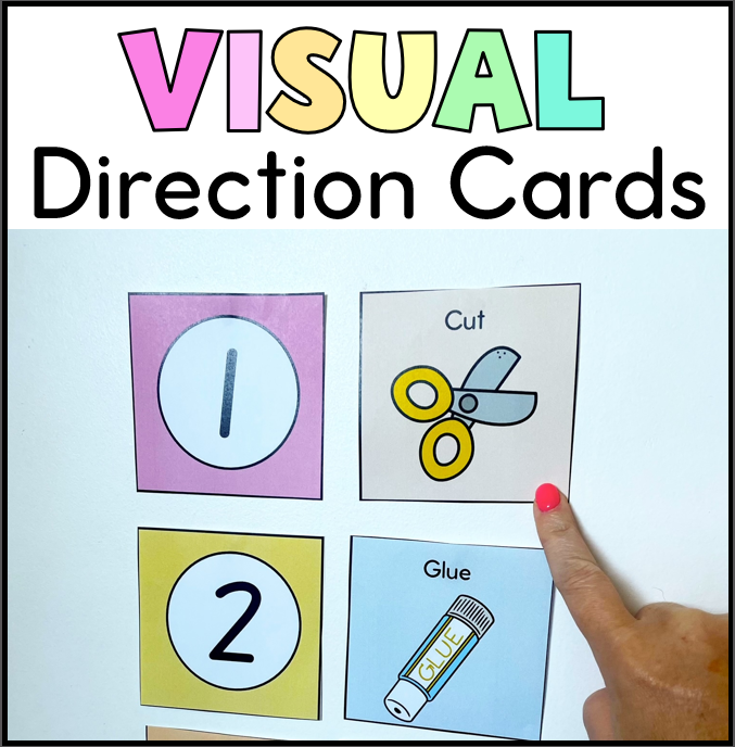 Visual direction cards | Editable visual instructions | Cards with pic ...