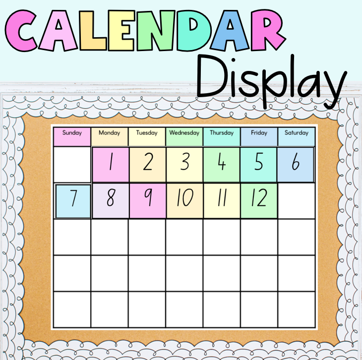 Pastel Classroom Calendar and Weather Display | Editable – Loving the ...