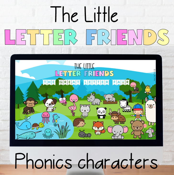 Digital Alphabet Stories for Letter Sound Practice | Phonics Character ...