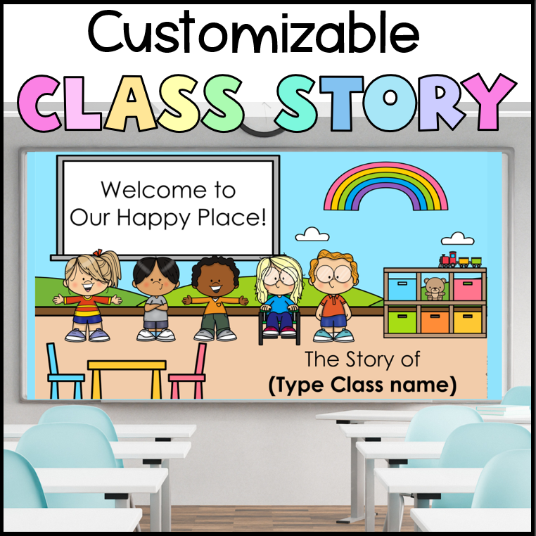 Editable Back to School Class Story | Customizable PowerPoint for Begi ...