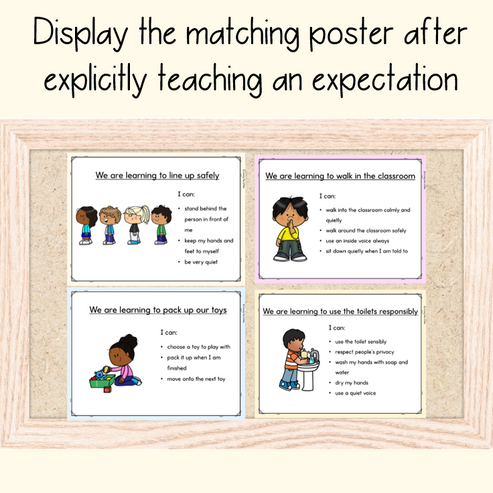 Classroom Expectation Slides | Rules and routines PowerPoint – Loving ...